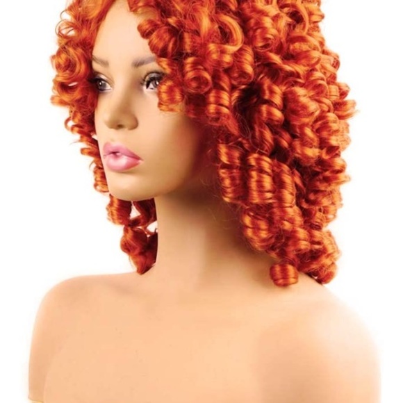 Accessories | Orange Copper Afro Short Curly Full Wigs | Poshmark
